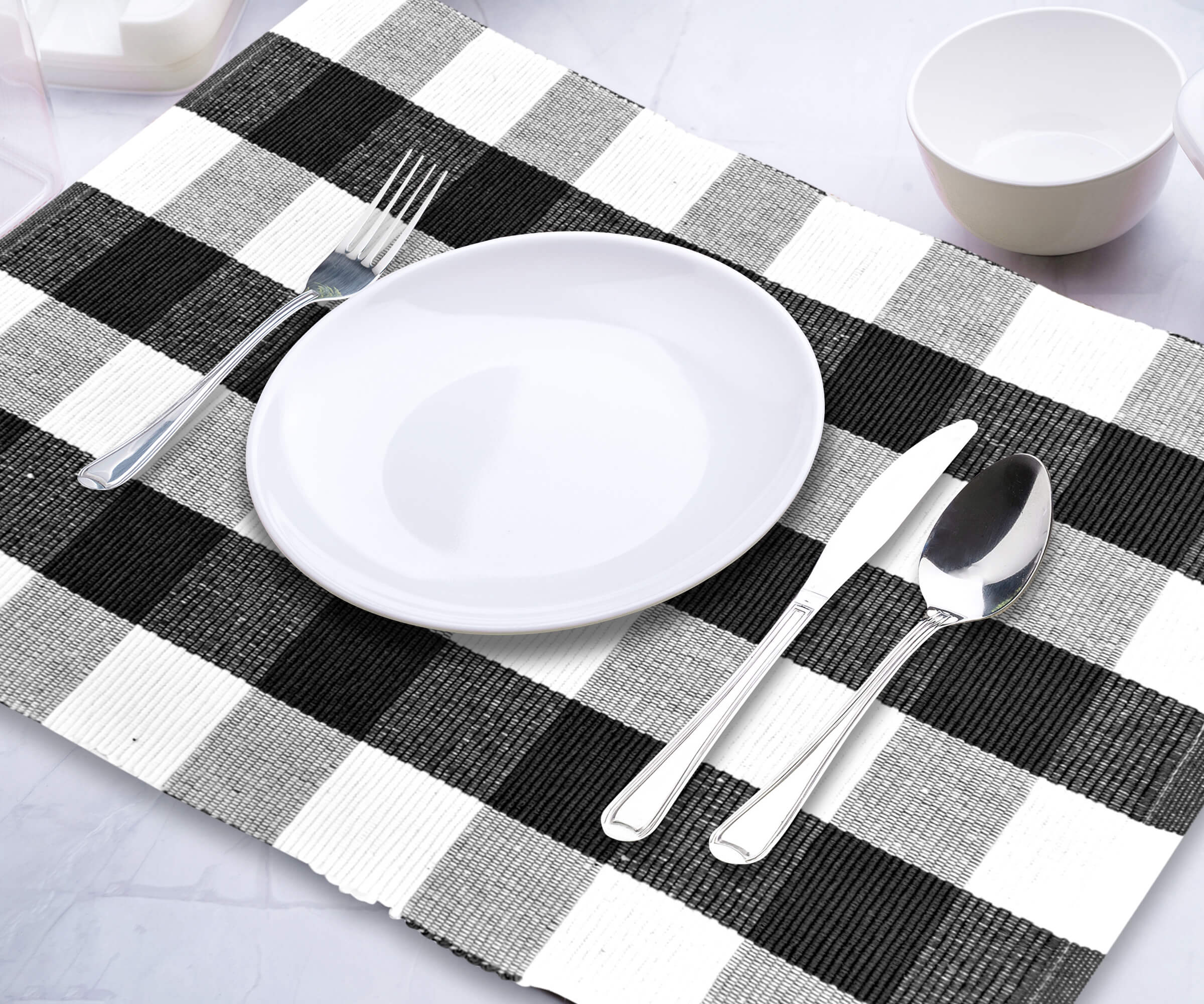 Rectangle Placemats Set of 4 - Table Placemats | Buffalo Plaid Placemats