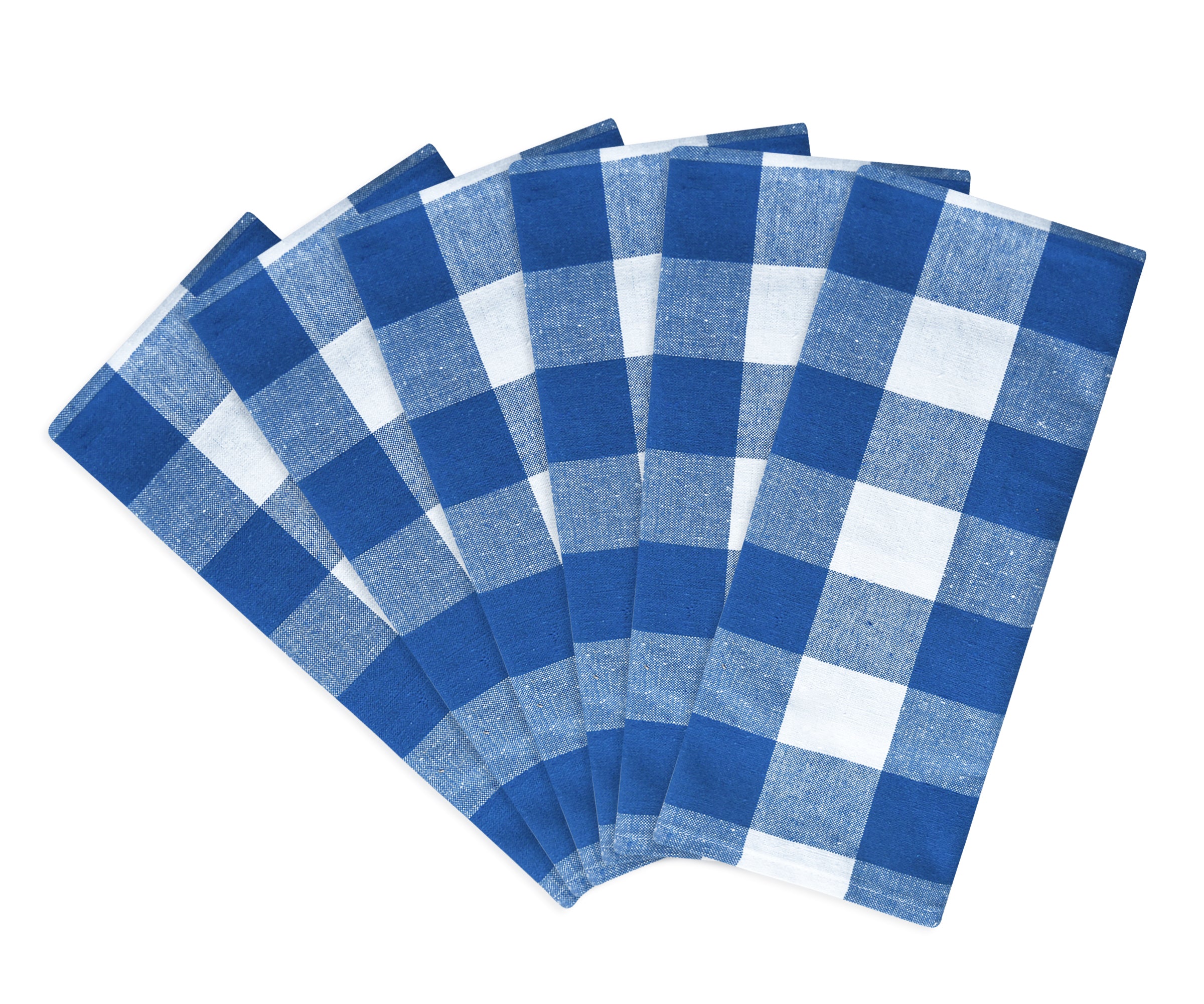 Blue Gingham Napkins | Blue & White Gingham | All Cotton And Linen