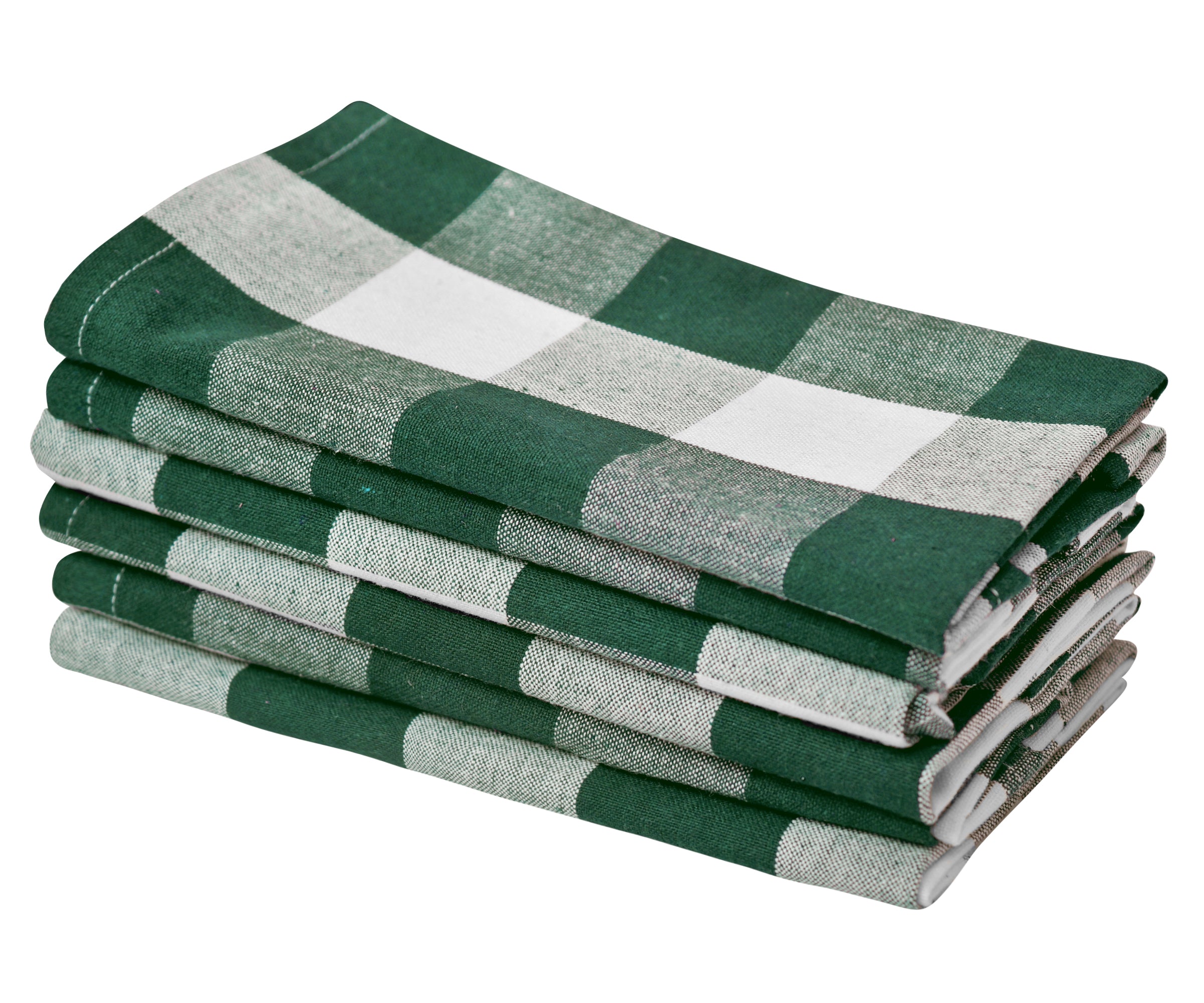 St Patrick's Day Napkins | Green Gingham Napkins | Set of 6
