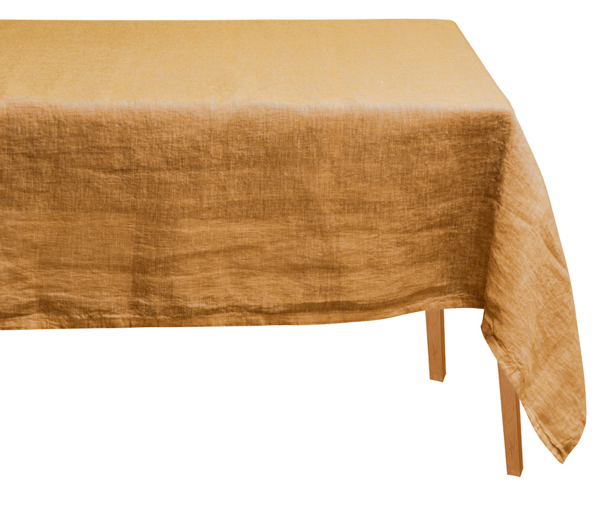 Brown Linen Tablecloth | Camel Linen Tablecloth – 100% Pure Linen