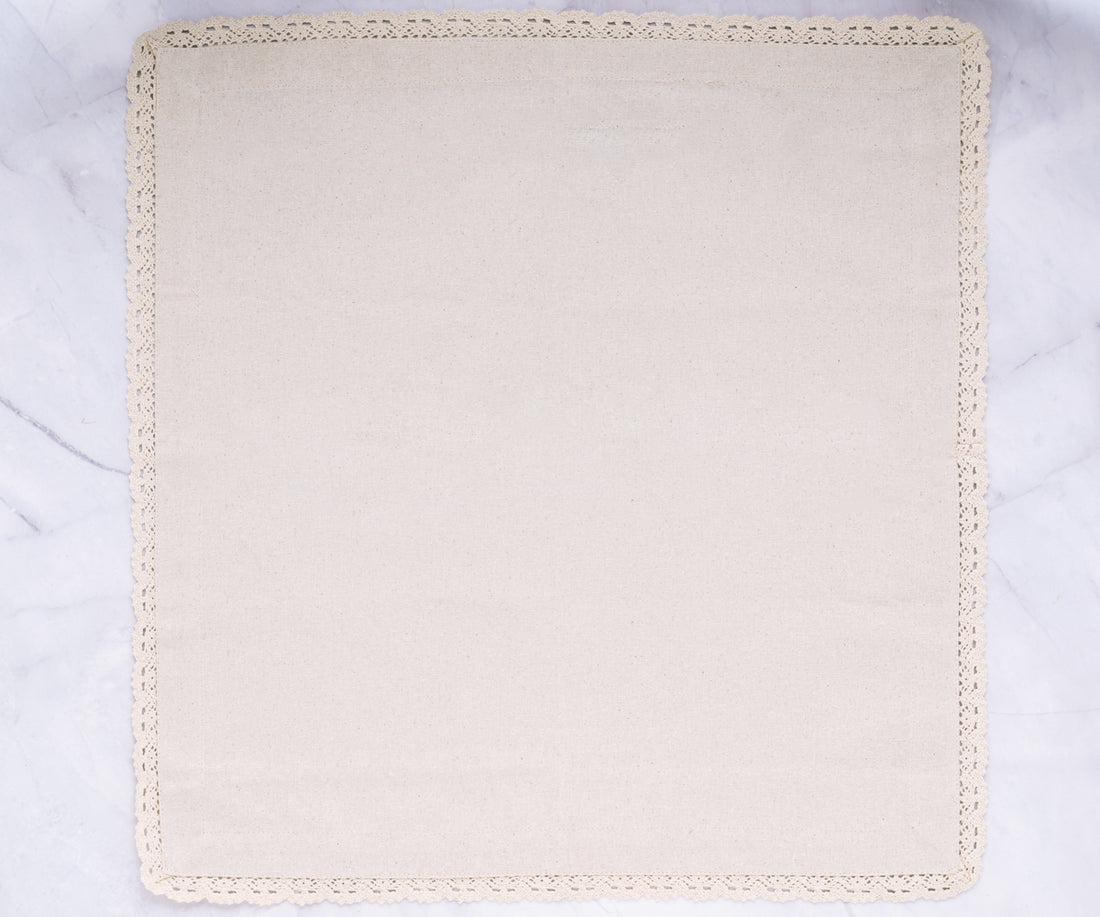 Lace Napkins | Natural Trim Napkins | All Cotton and Linen