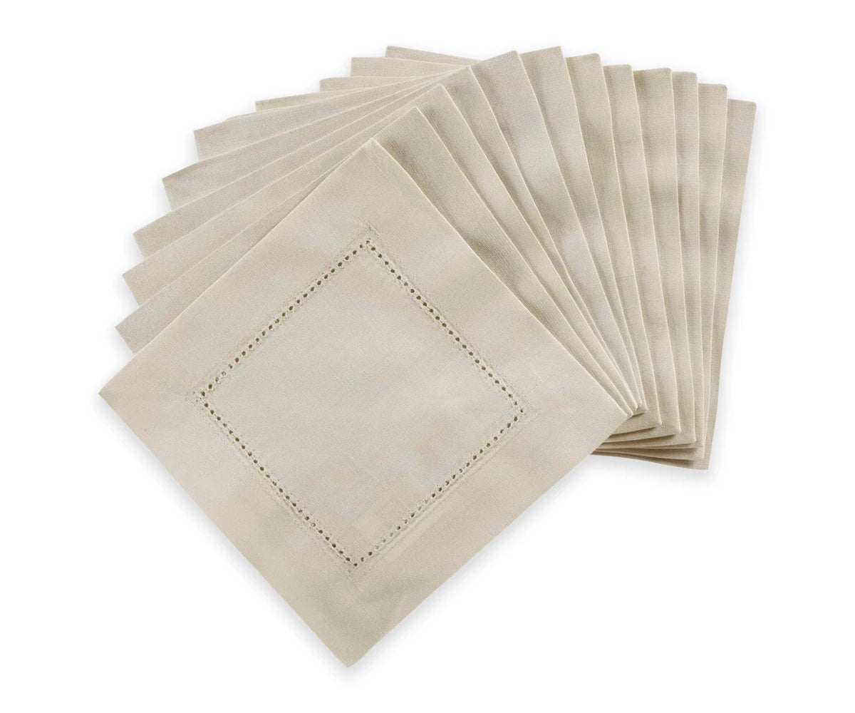 6" Natural Cocktail Napkins | Wedding Cocktail Napkins