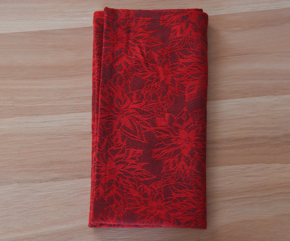 Red Cloth Napkins - Floral Napkins - Red Napkins | All Cotton and Linen