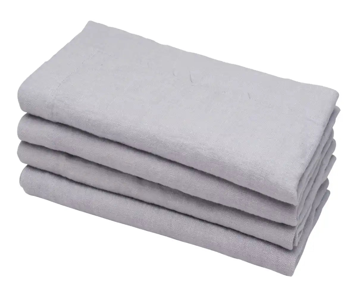 Gray Linen Napkins – 100% Linen - Versatile Sizes &Elegant Table Decor