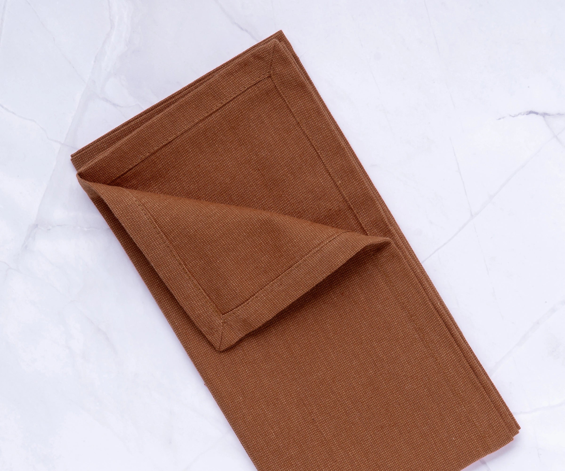 Mocha Mousse Napkins | All Cotton and Linen