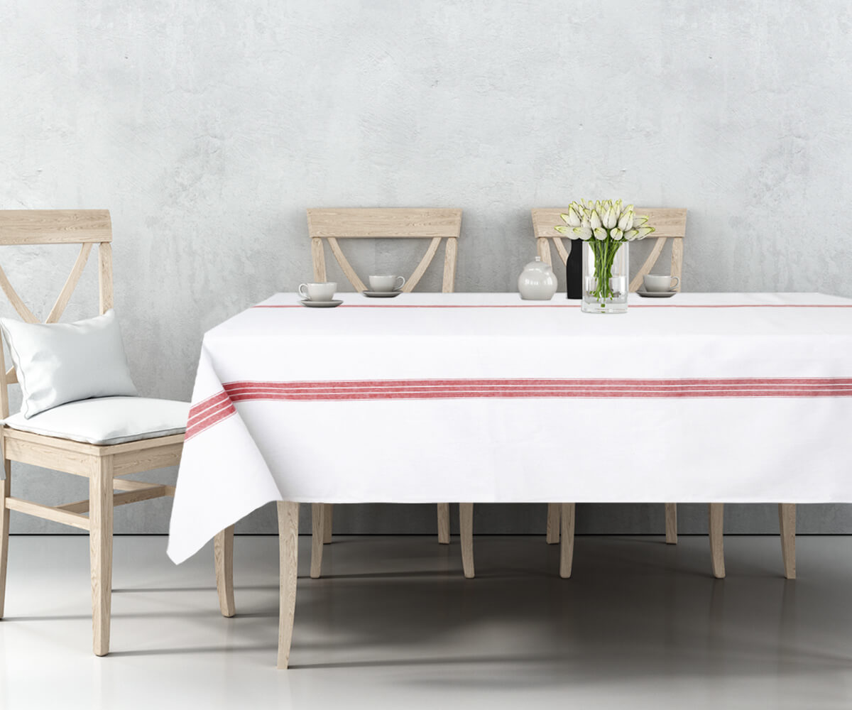 Cotton Tablecloths | Farmhouse Tablecloth | White Tablecloth