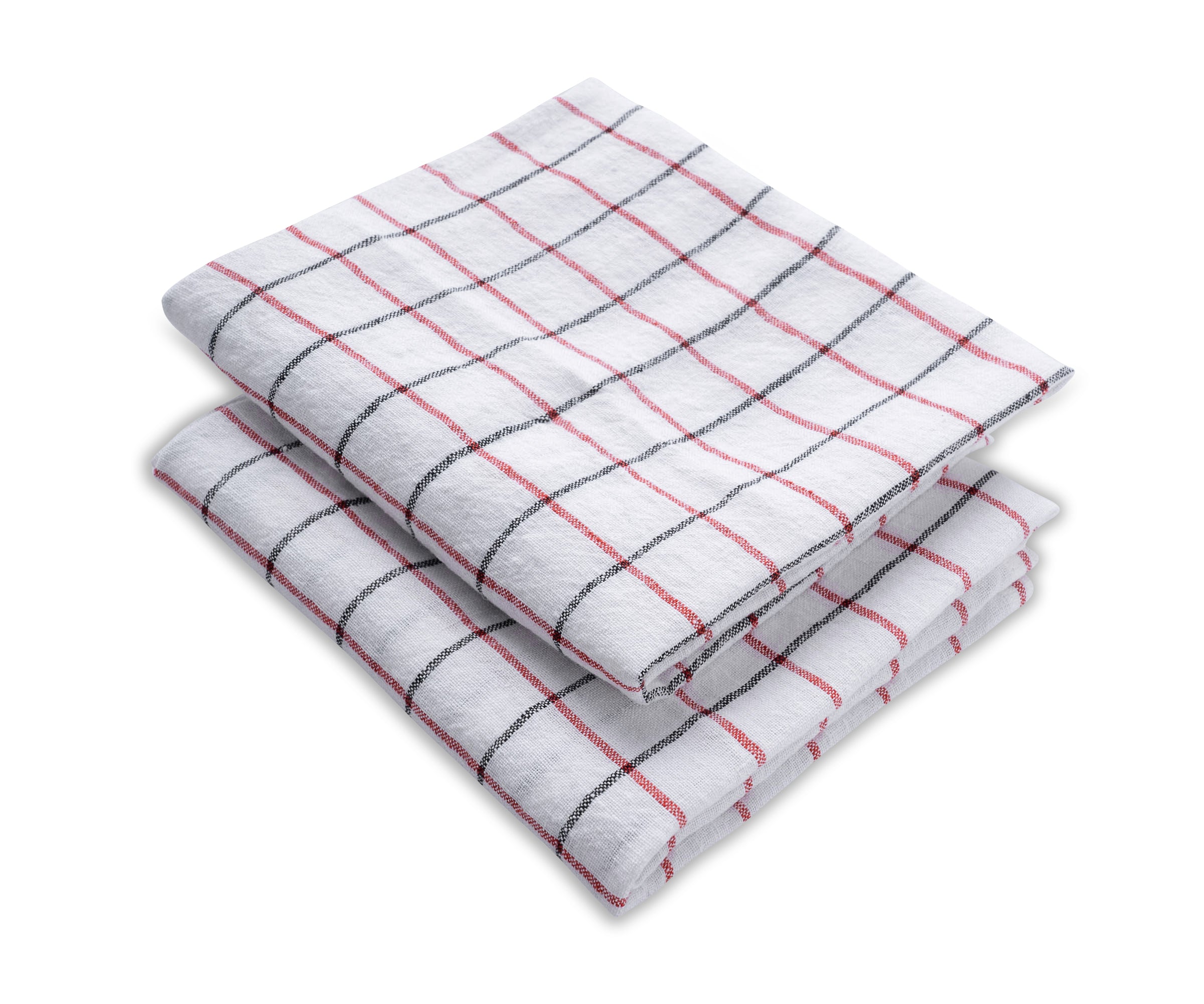 Windowpane Linen Dish Towels - Set of 2 | Stylish & Absorbent