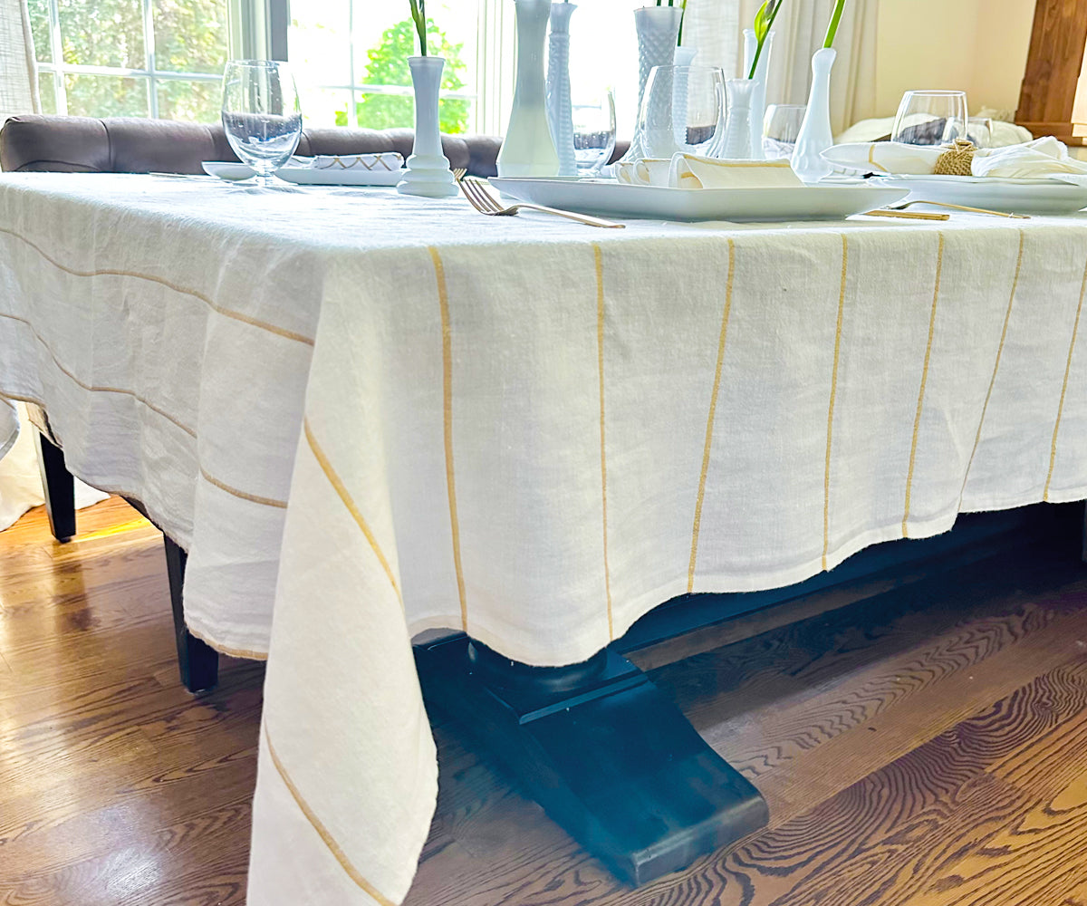 Linen Tablecloth | White Table Cloth | Luxury Tablecloths | All Cotton ...