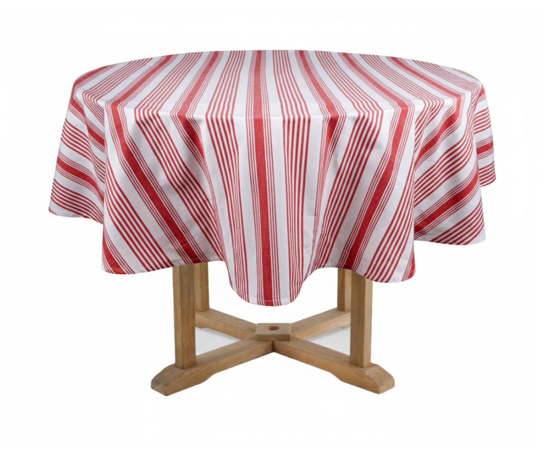 Round Christmas Tablecloth | 100% Cotton Striped Round Tablecloth