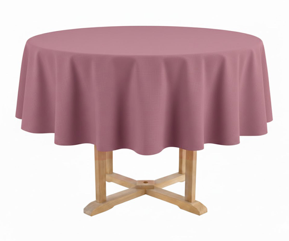Vintage Red Round Tablecloth | All Cotton And Linen