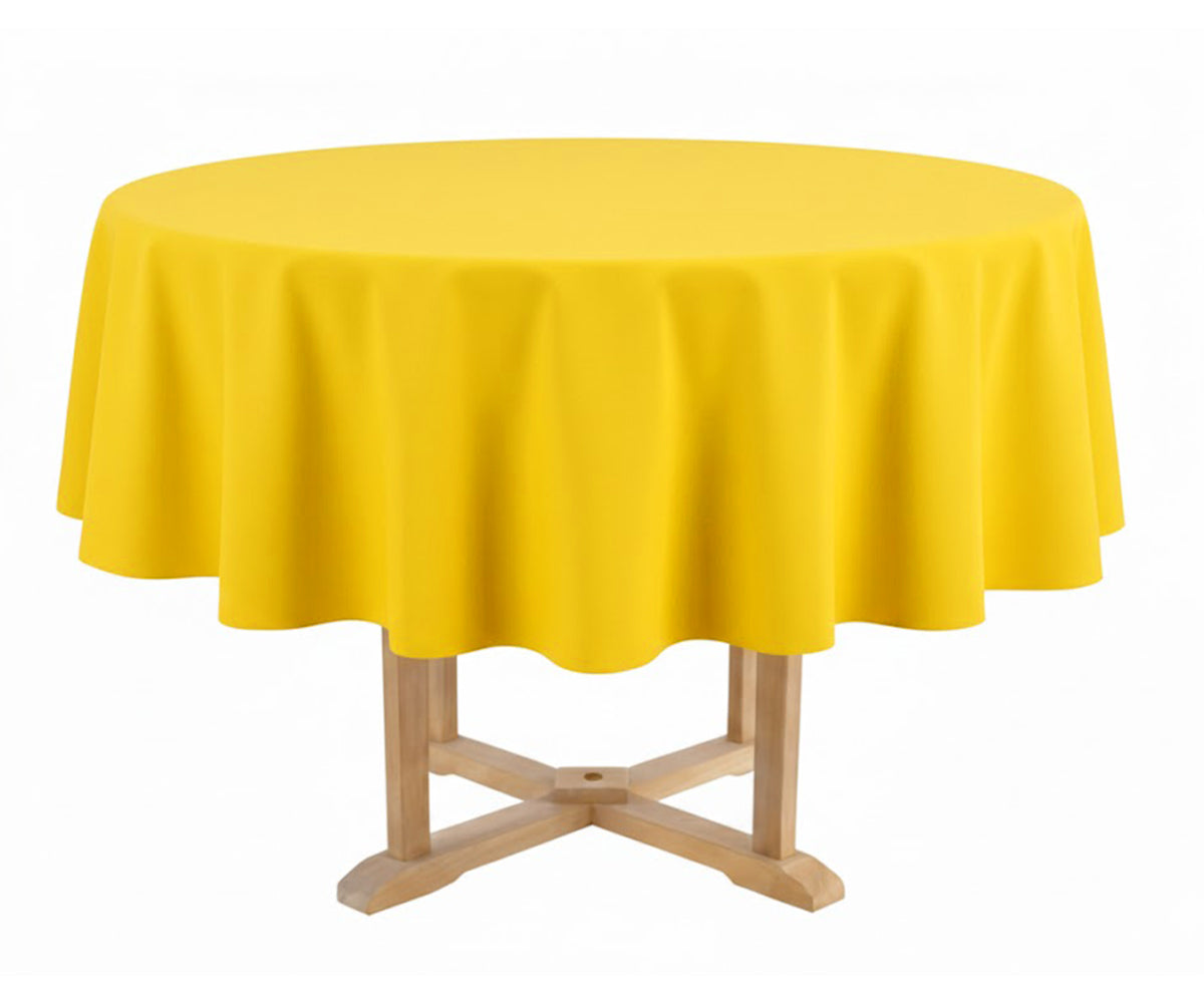 Sunflower Yellow Round Tablecloth | All Cotton And Linen