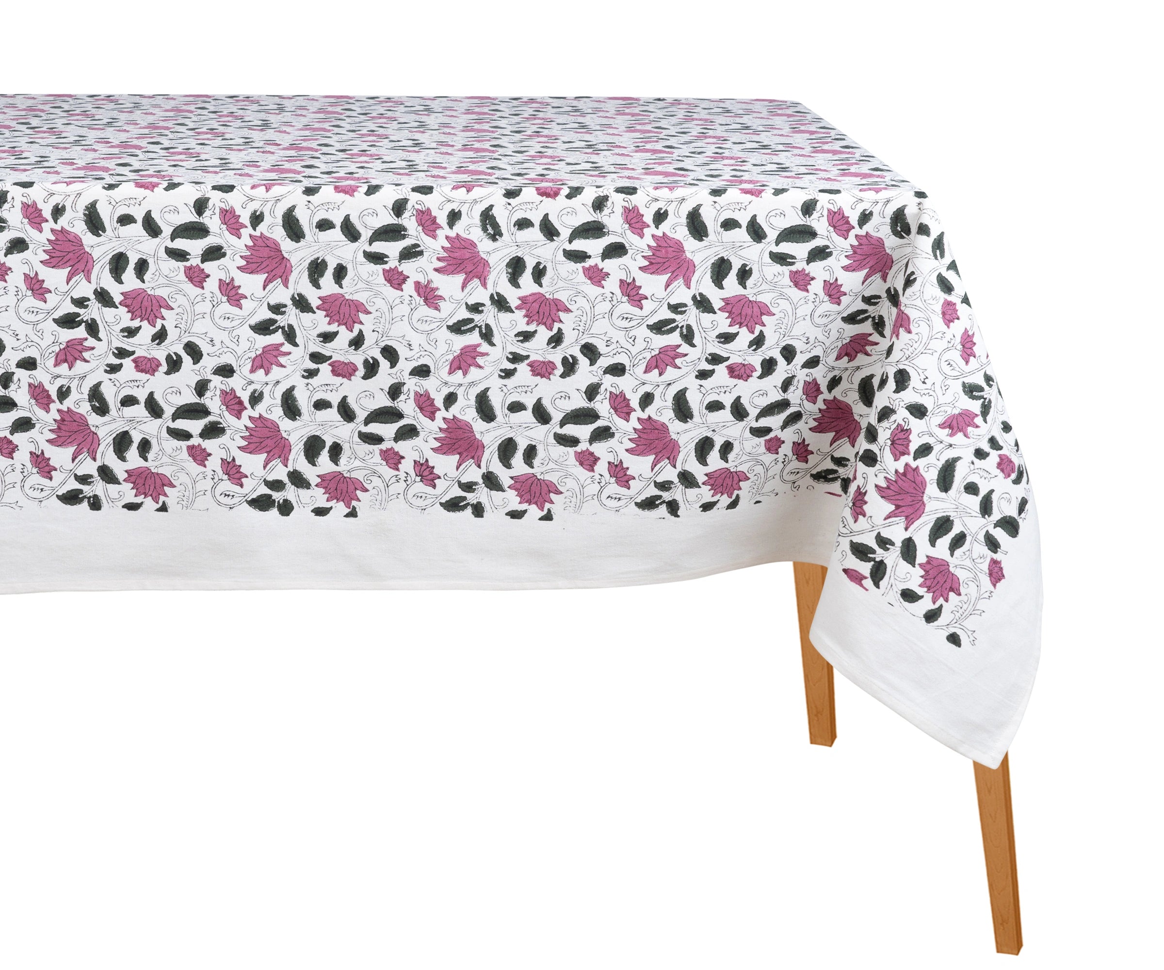Botanical Tablecloth – Floral Cotton Tablecloth | Printed Rectangle ...