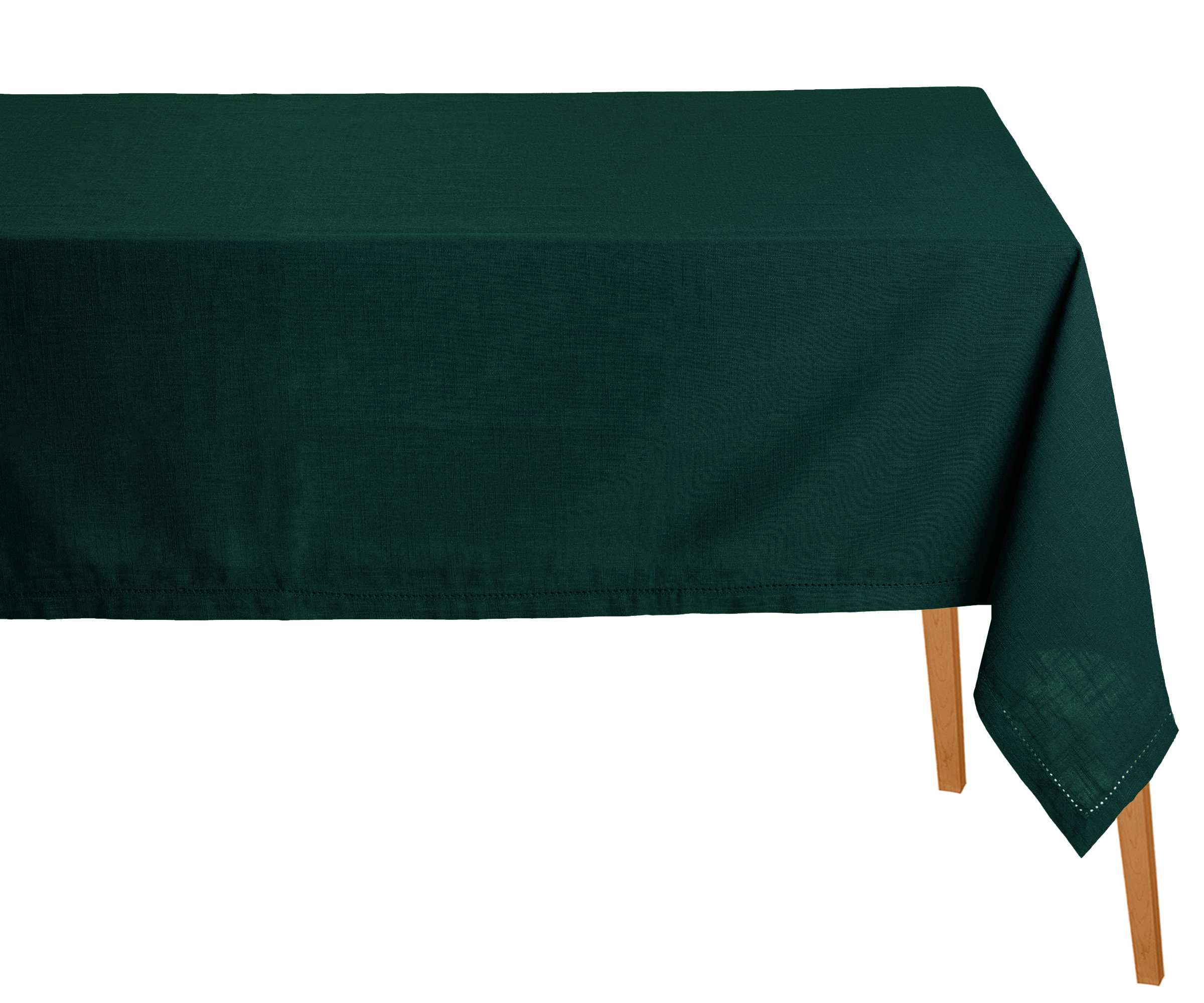 Green Tablecloth - Hemstitched | 100% Cotton | Dining Tablecloths
