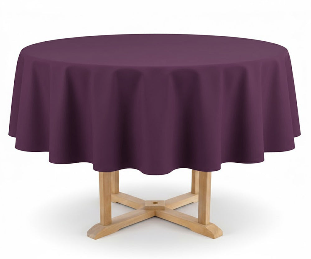 Round Tablecloth - Plum | All Cotton And Linen