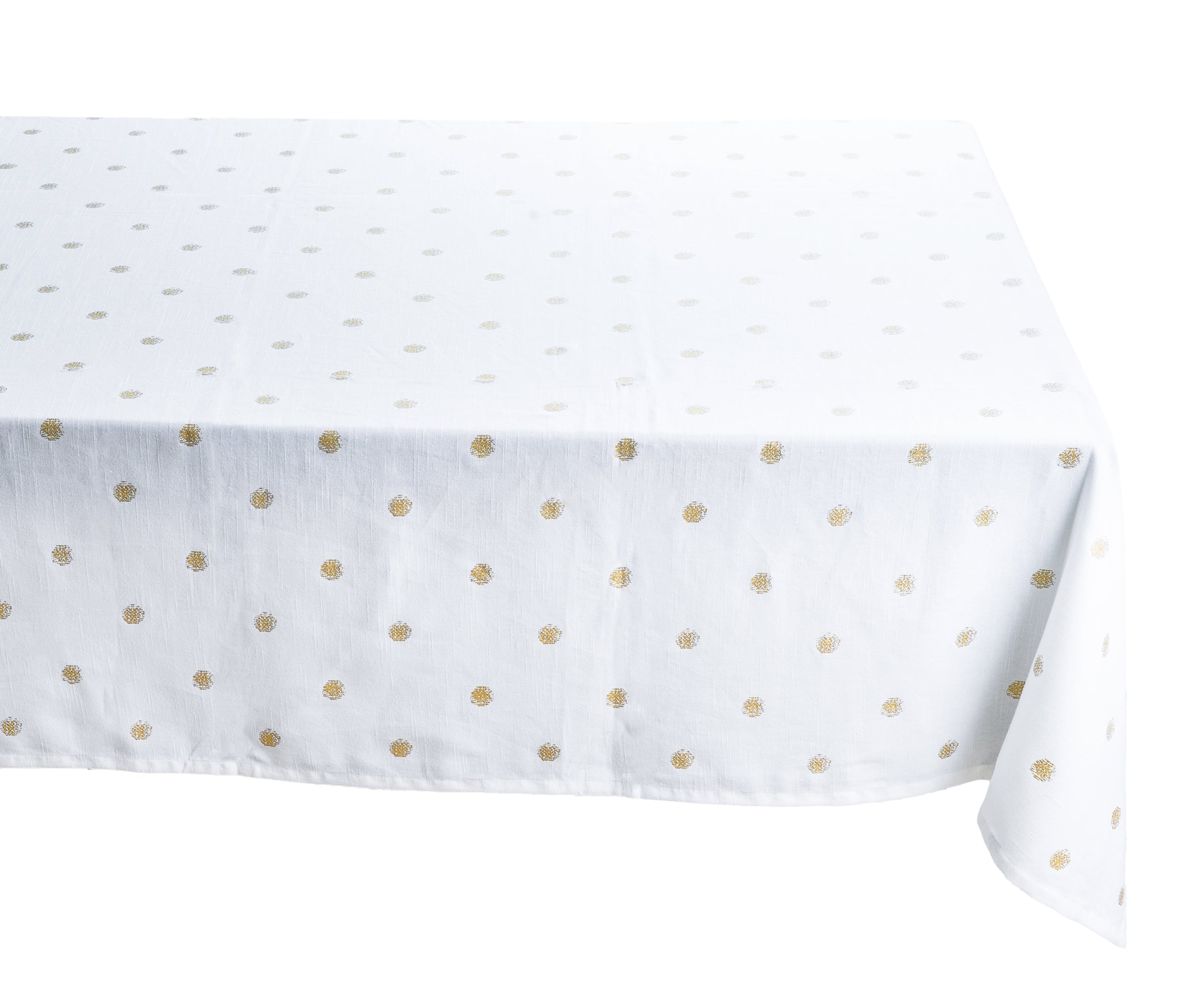 Metallic Copper Tablecloth | Dot Tablecloth | 100% Cotton