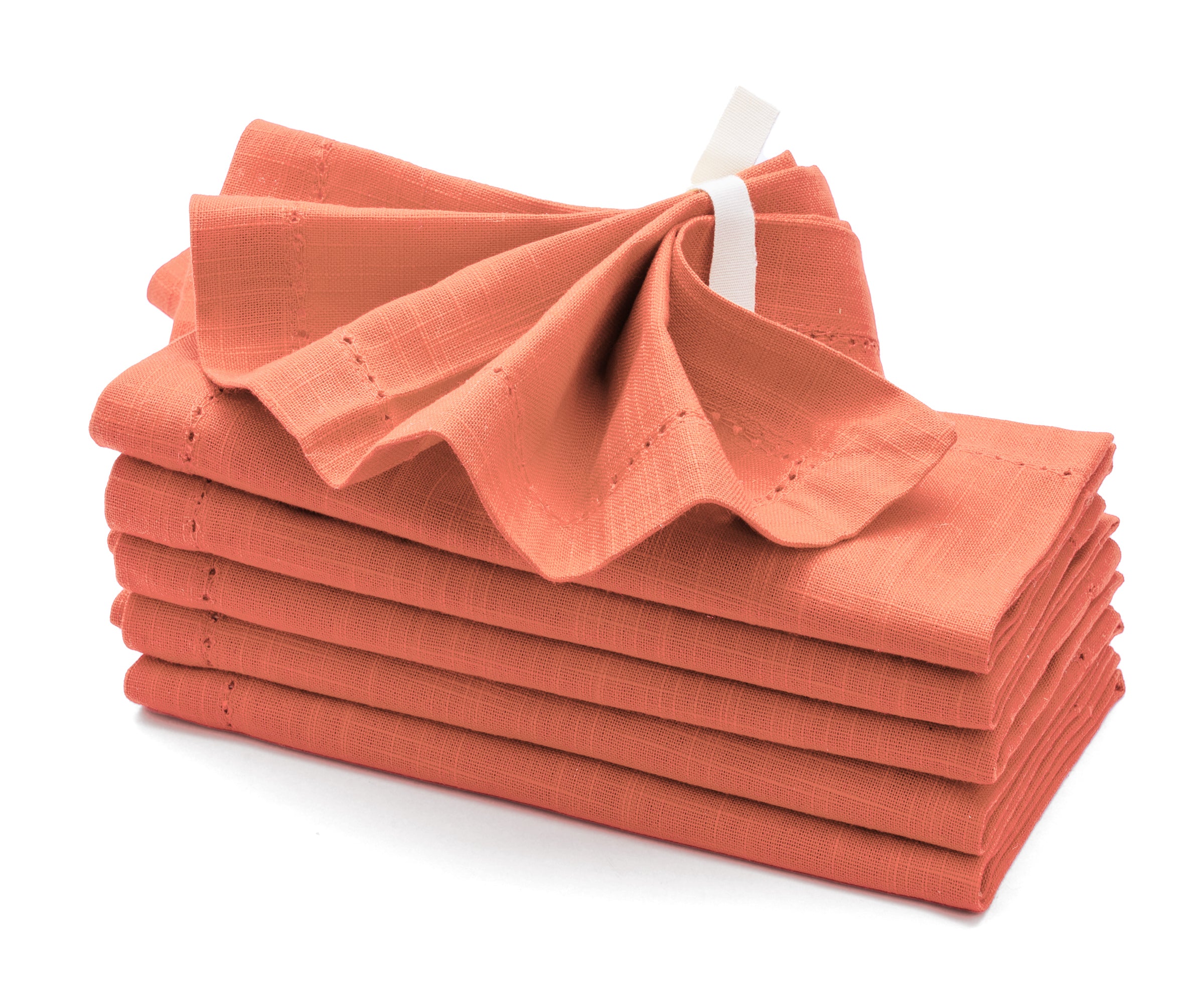 Hemstitch Cotton Napkins - Cor – Buy Online | All Cotton and Linen